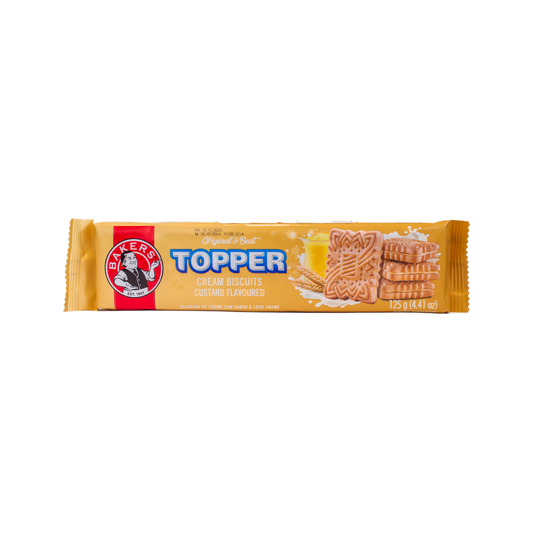 Bakers Topper Cream Biscuits Custard Flavoured 125g – South African ...